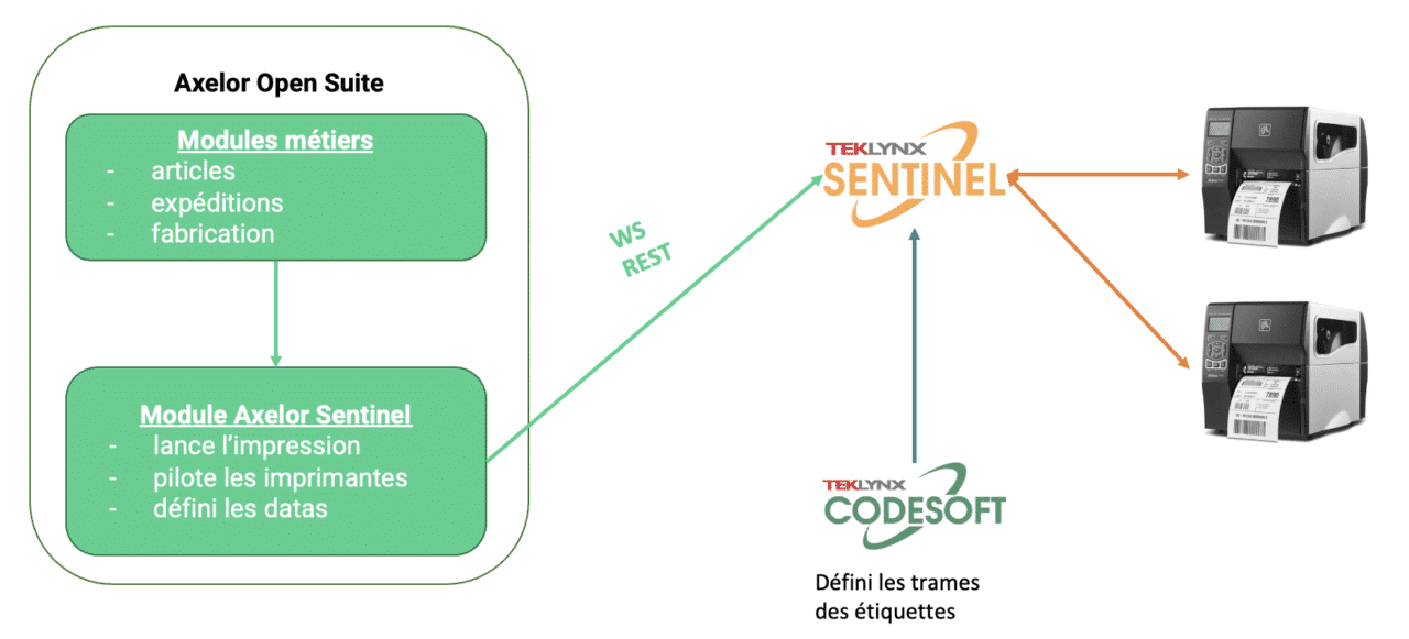 Connecteur CODESOFT-SENTINEL