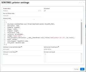 CODESOFT-SENTINEL connector | Axelor
